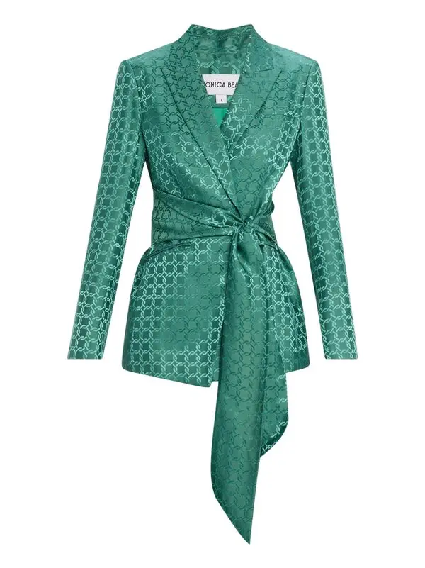 Veronica Beard Issel Printed Tie-front Jacket - Issel Jacket