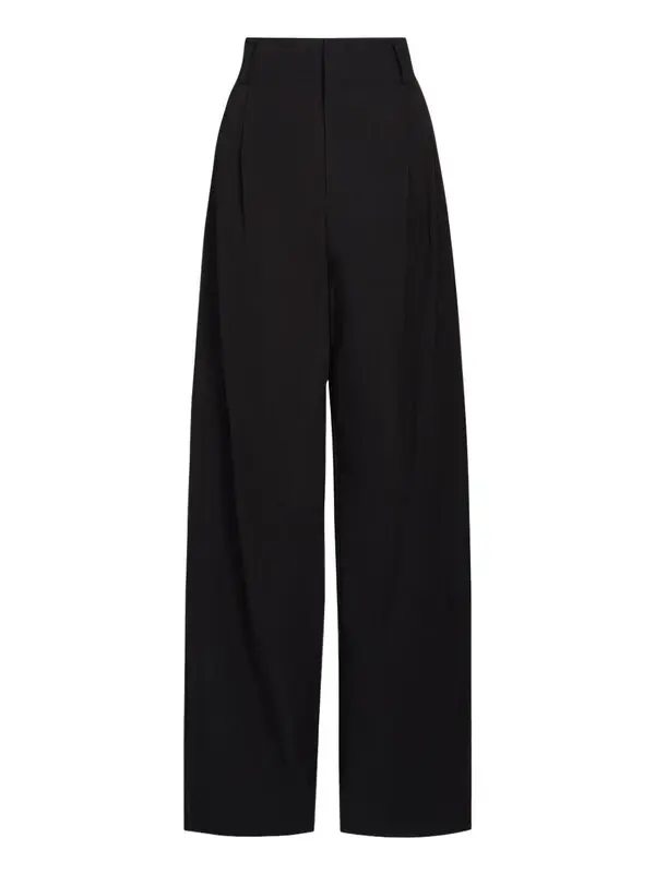 Vince High-rise Pleated Trousers - Black