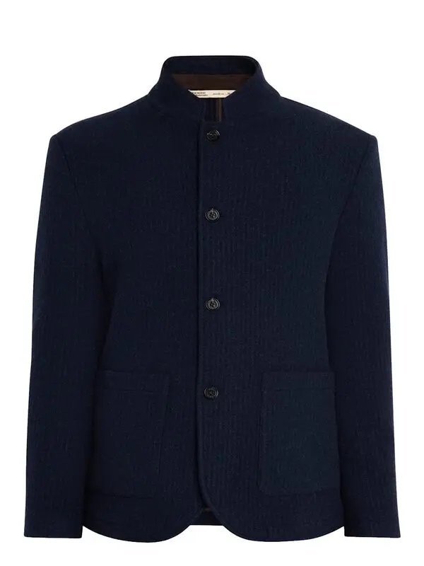 MAURIZIO BALDASSARI Cashmere Four-button Jacket - Blue Navy