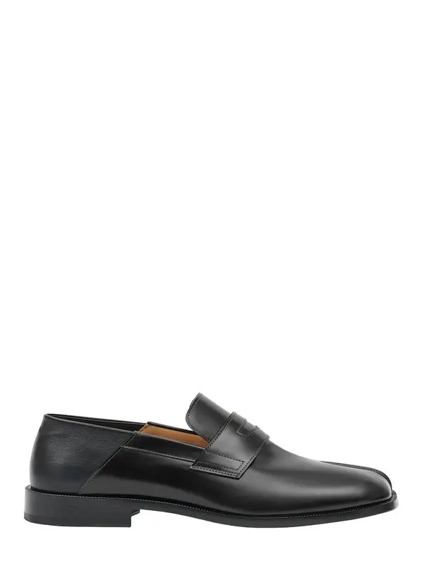 MAISON MARGIELA Tabi Leather Penny Loafers - Black