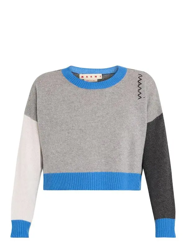 Marni Cashmere Crewneck Sweater - Greyblue
