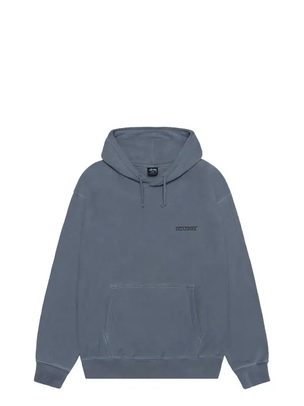 StÜssy Jumbo Pigment Dyed Hoodie - Blue