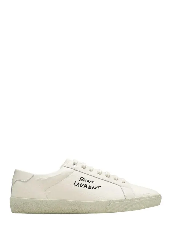 Saint Laurent Court Classic Sl-06 Sneakers - Cream