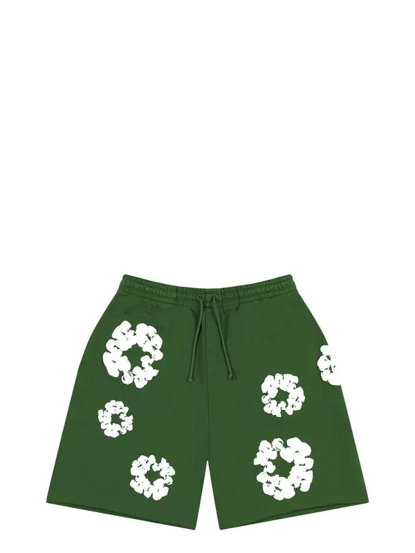 DENIM TEARS Cotton Wreath Sweatshorts - Green
