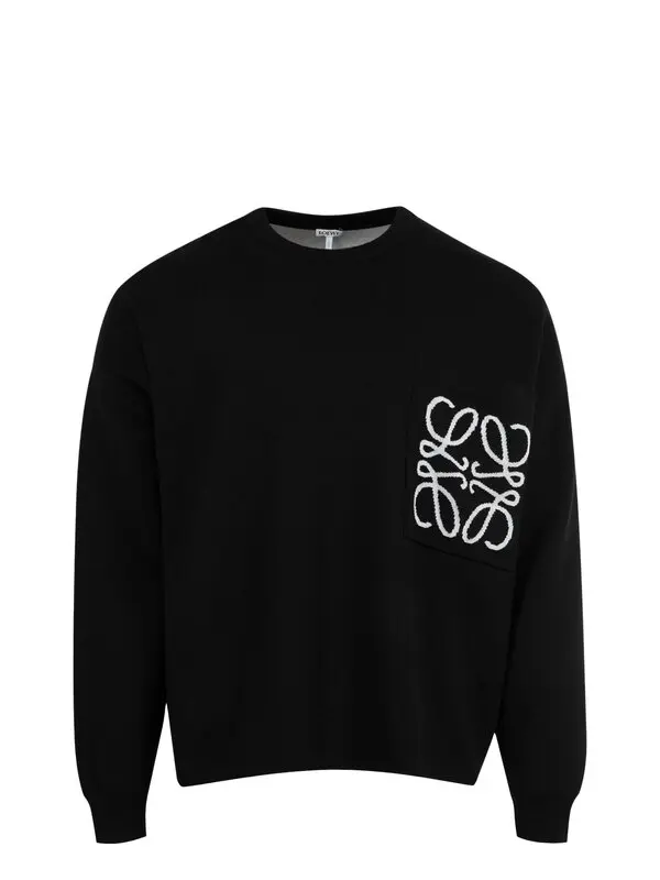 Loewe Anagram Pocket Sweater - Black