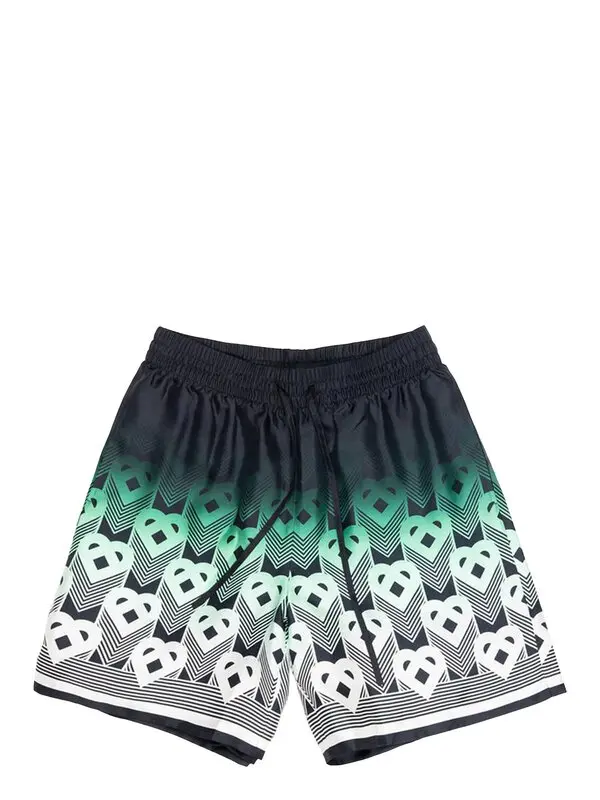 Casablanca Printed Drawstring Shorts - Green