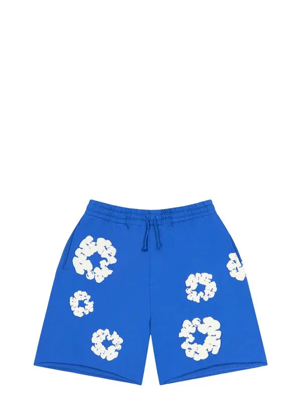 DENIM TEARS Cotton Wreath Sweatshorts - Blue