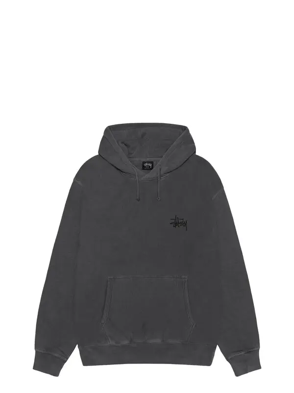 StÜssy Basic Pigment-dyed Hoodie - Black