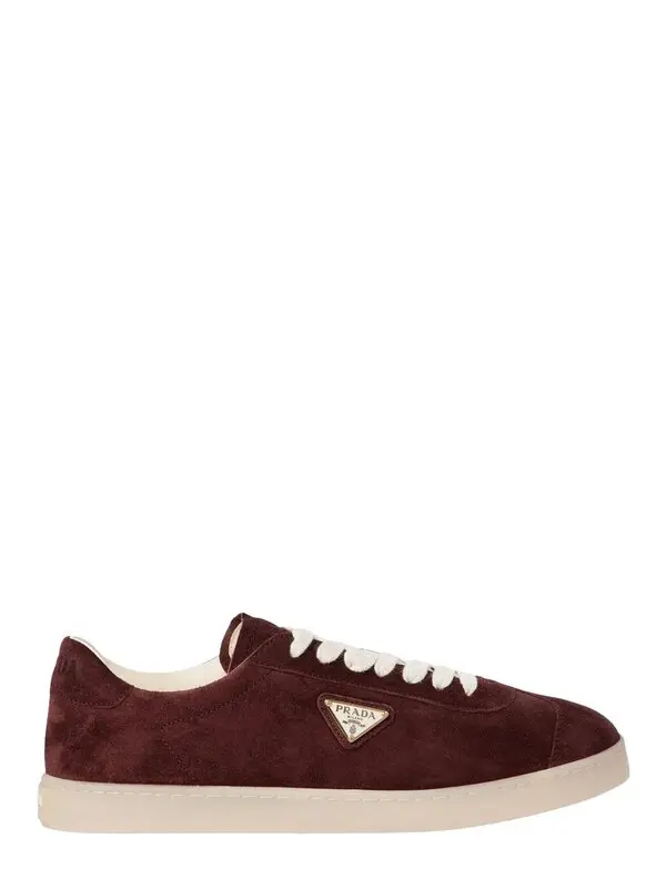 Prada Lane Suede Sneakers - Red