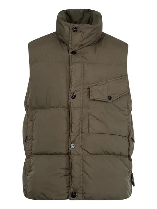 Stone Island Down Padded Vest - Green