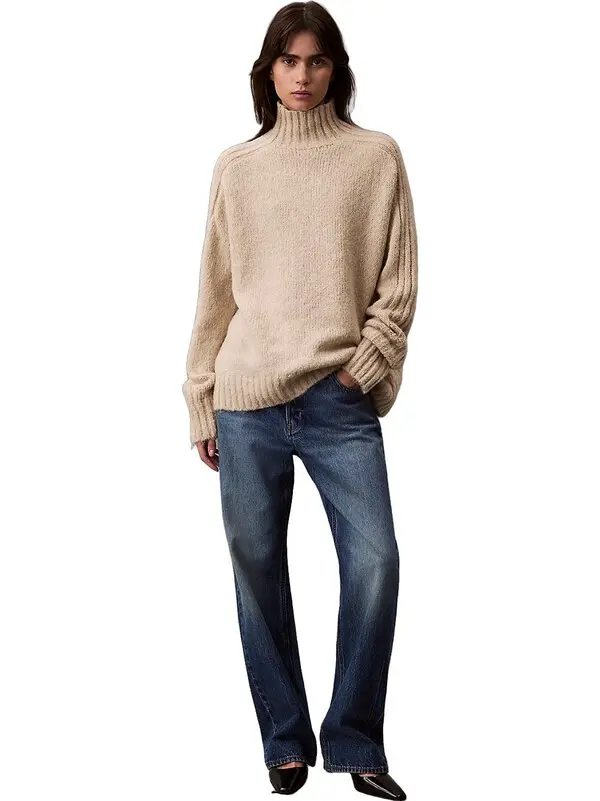 Calvin Klein Relaxed Turtleneck Sweater - Peyote