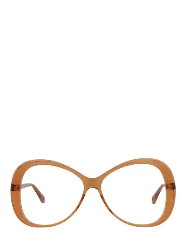 Chloé Round-frame Bio Acetate Optical Frames - Orange Orange Transparent (ch0011o/30009851/001)