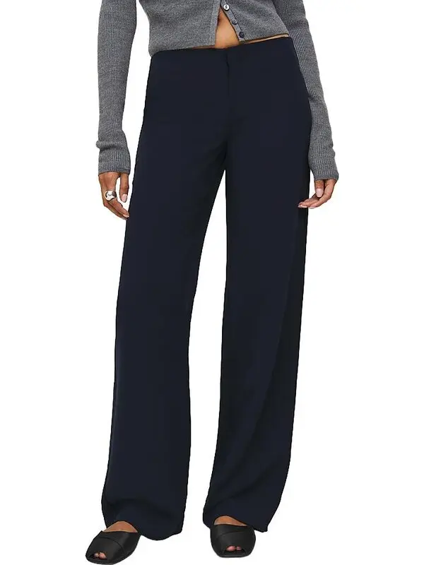 REFORMATION Vida Low Rise Pants - Midnight