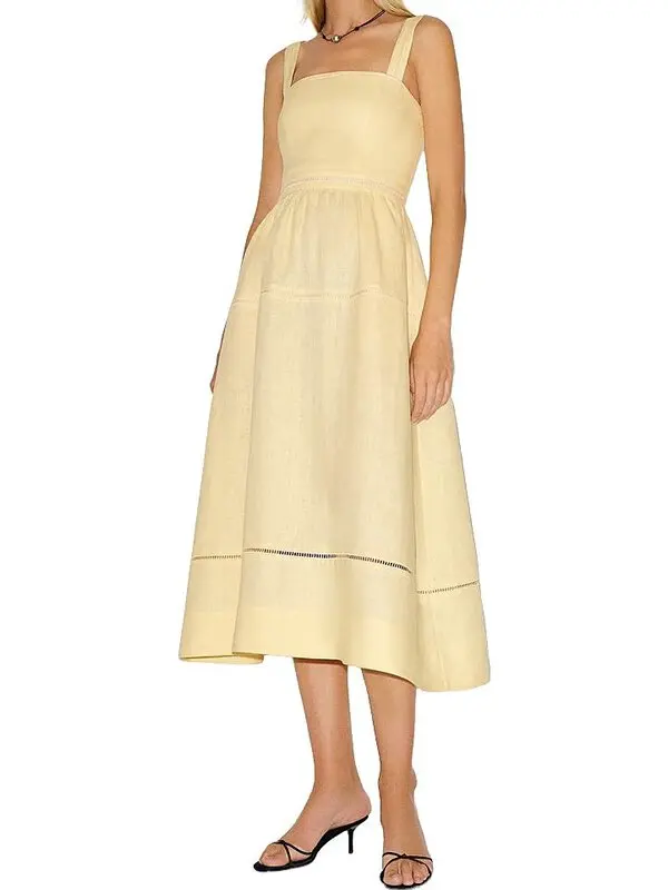 REFORMATION Everett Linen Dress - Ray Of Light