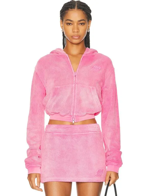 Alexander Wang Shrunken Zip-up Jacket - Washed Lotus
