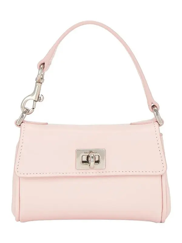 Balenciaga Rodeo Micro Chain Bag - Suede Pink
