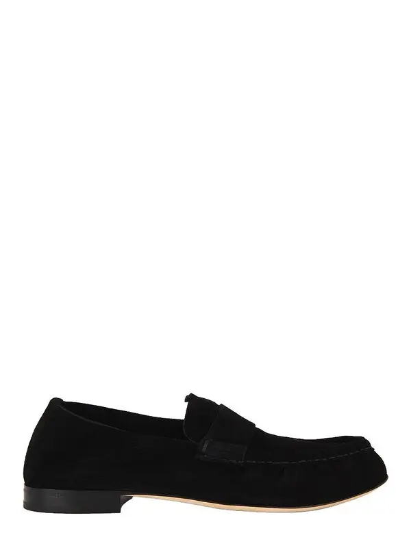 THE ROW Soft Mocassin Loafer - Black