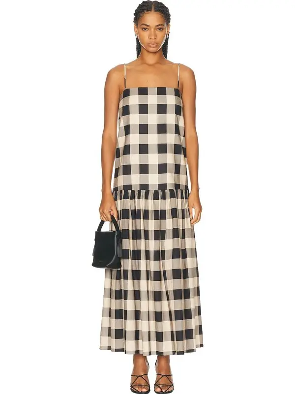 SEROYA Aydan Maxi Dress - Gingham Large