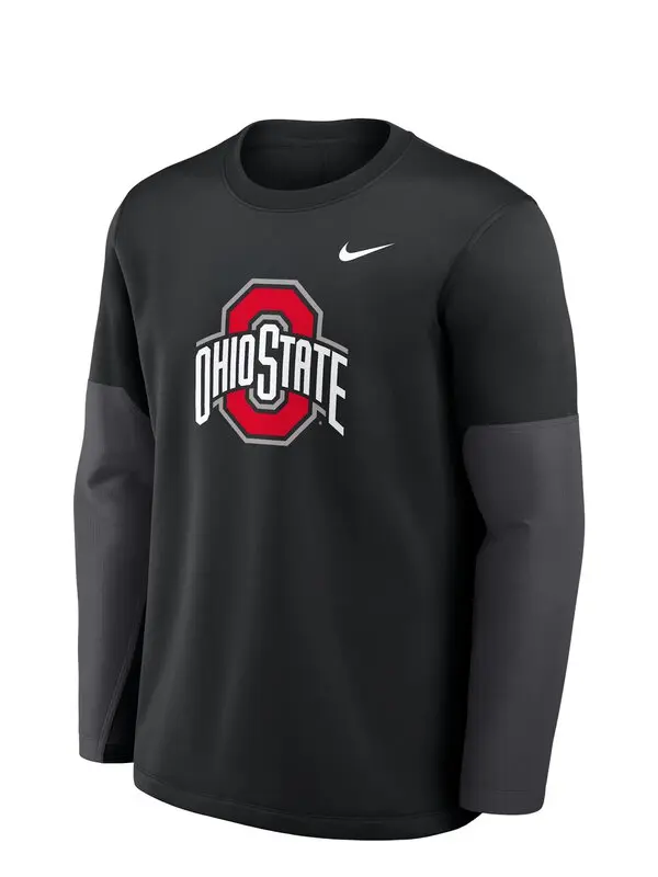 Nike Ohio State Sideline Coach Therma-fit College Long-sleeve T-shirt - Black
