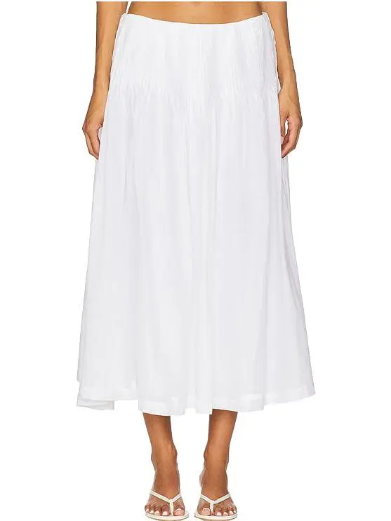 Lpa Emmy Midi Skirt - White