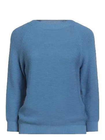 Max Mara Light Cotton Striped Sweater - Blue