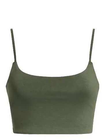 VICOLO Jersey Crop Top - Green