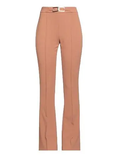 LIU •JO Flared Crepe Pants - Brown