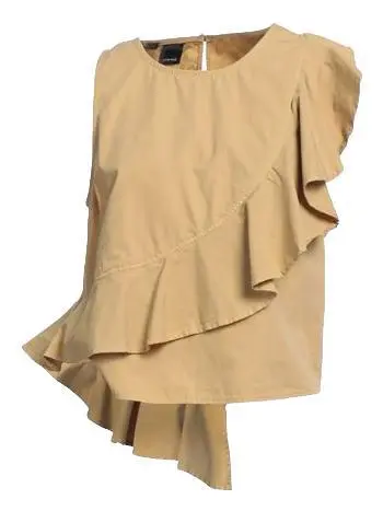 Pinko Cotton Ruched Top - Beige