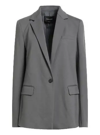 Fabiana Filippi Single-breasted Blazer In Viscose, Polyamide, And Elastane - Grey