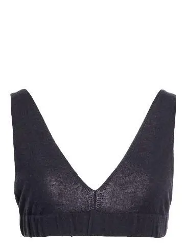 Peserico Virgin Wool, Silk, And Cashmere Cropped Top - Blue