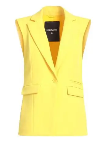 Patrizia Pepe Single-breasted Sleeveless Blazer - Yellow