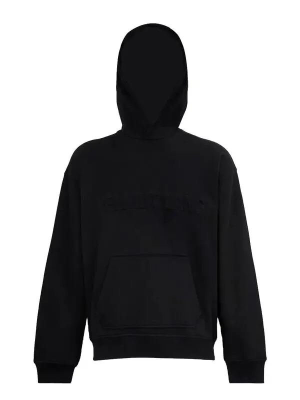 Helmut Lang Embossed Logo Hoodie - Black