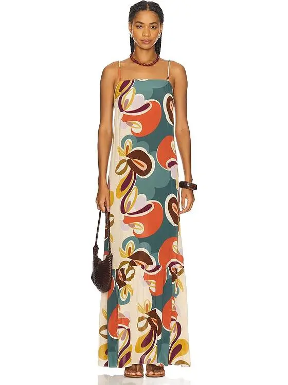 ADRIANA DEGREAS Organic Floral Long Dress - Unique