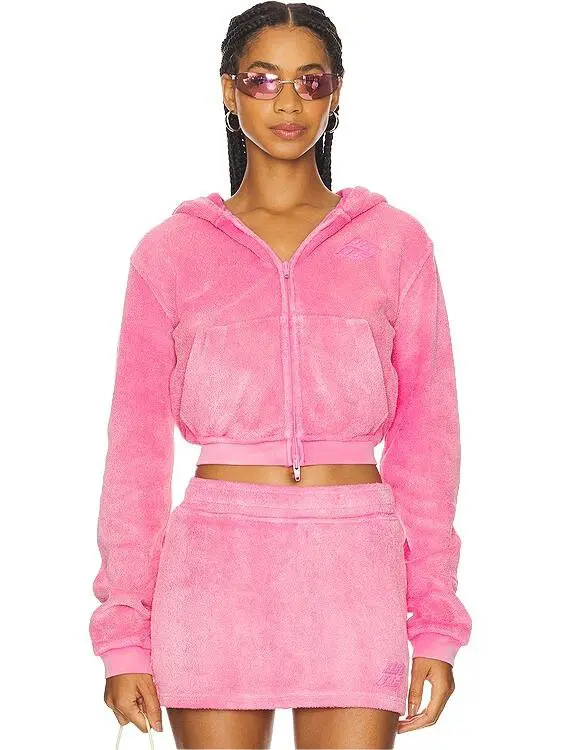 Alexander Wang Shrunken Zip-up - Washed Lotus