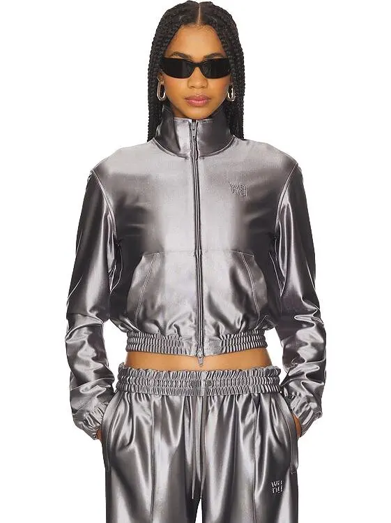 Alexander Wang Shrunken Zip-up Jacket - Alloy