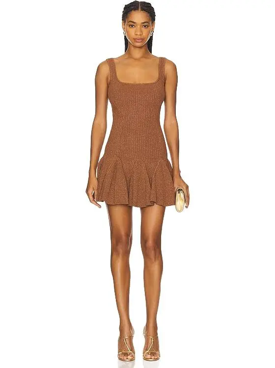 Retrofete Matson Knit Dress - Metallic Hazelnut