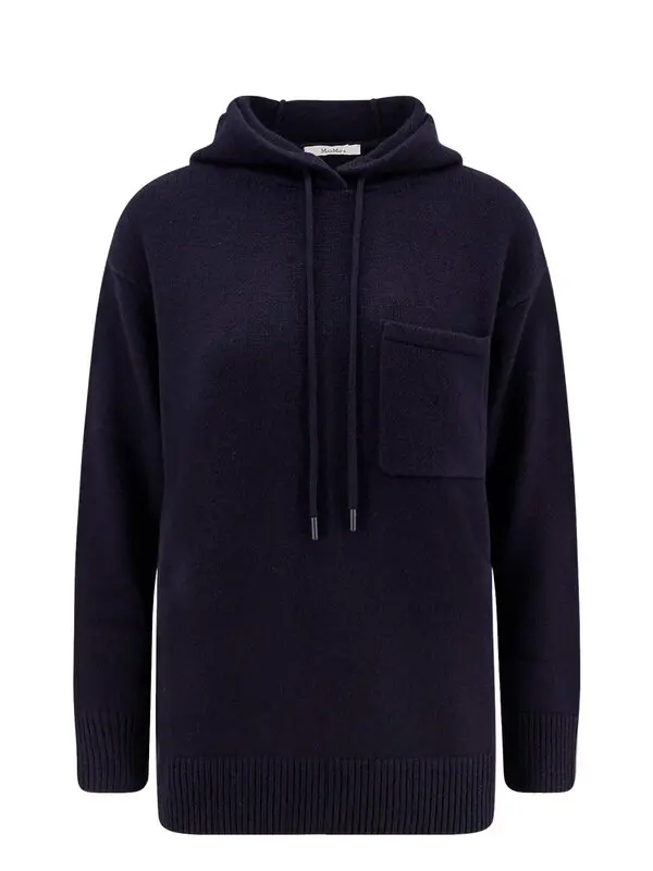 Max Mara Liana Cashmere And Wool Hooded Sweater - Blue