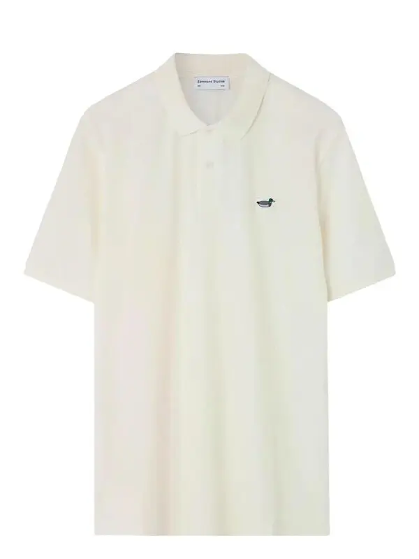 DEAN EDMONDS Duck-embroidered Polo Shirt - White