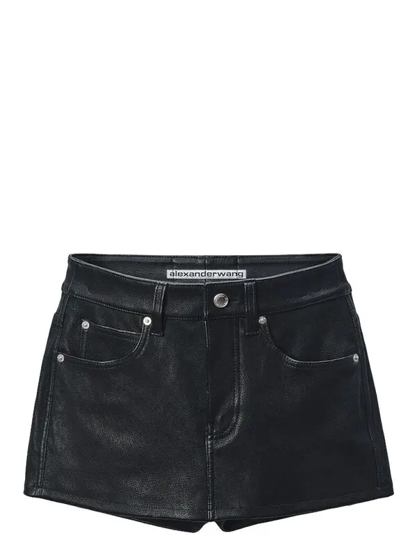 Alexander Wang Mid-rise Mini Skort - Black