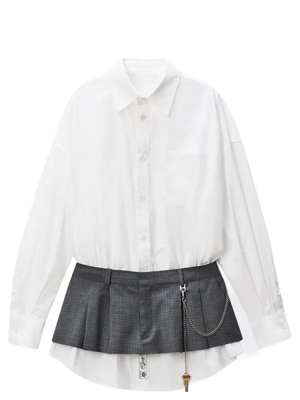 Alexander Wang Pre-styled Shirt Dress - White