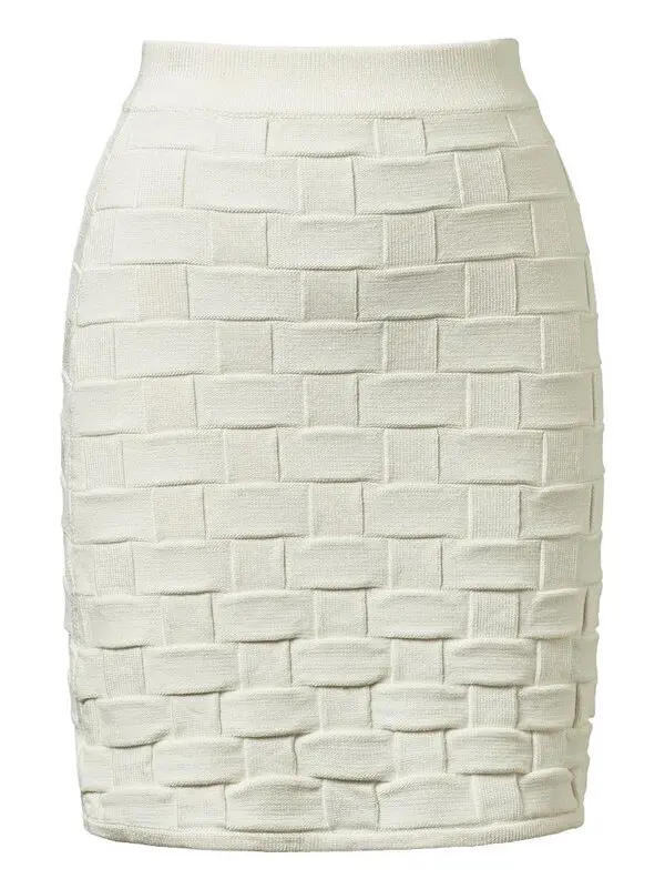 Tove Ash Knitted Skirt - White