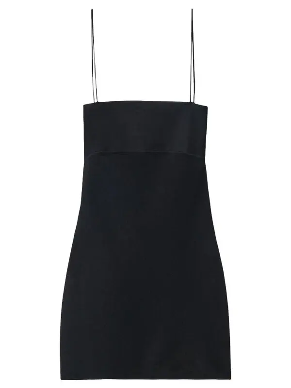 Alexander Wang Cami Band Mini Slip Dress With Logo Jacquard - Black