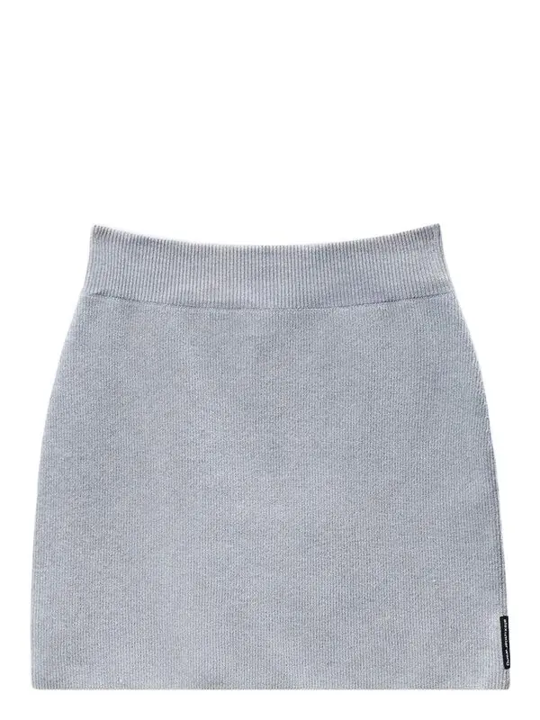 Alexander Wang Mini Skirt With Embossed Logo - Grey