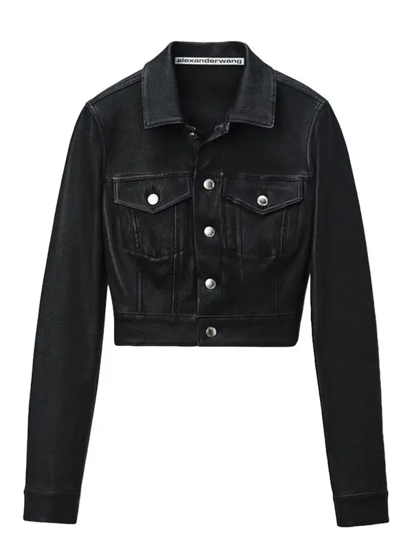 Alexander Wang Shrunken Trucker Jacket - Black