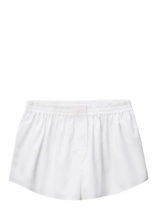 Alexander Wang Boxer Short With Hotfix Detailing - White