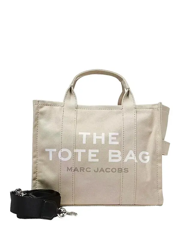 Marc Jacobs Logo Printed Top Handle Tote - Neutrals