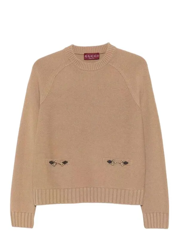 Gucci Cable-knit Long-sleeves Sweater - Brown