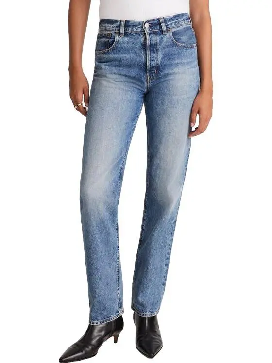 Madewell The Longline Straight Jeans - Atlin Wash