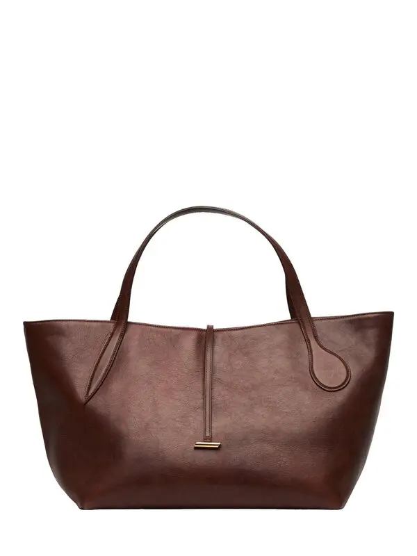 LIFFNER Penne Zip Tote - Dark Brown