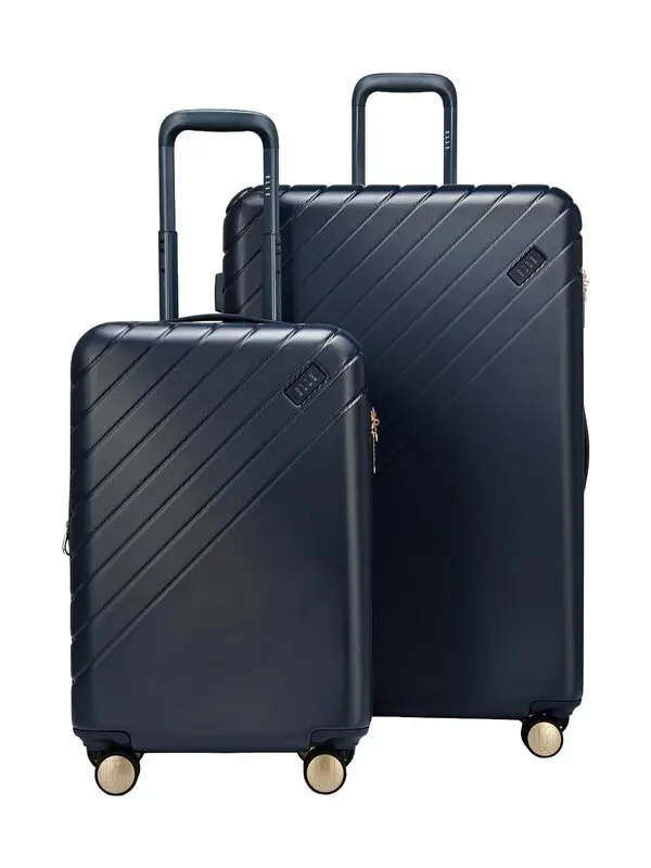 ELLE Louvre 2-piece Expandable Polycarbonate Spinner Luggage Set - Navy